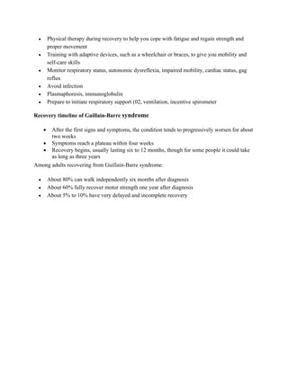Guillian barre syndrome | PDF