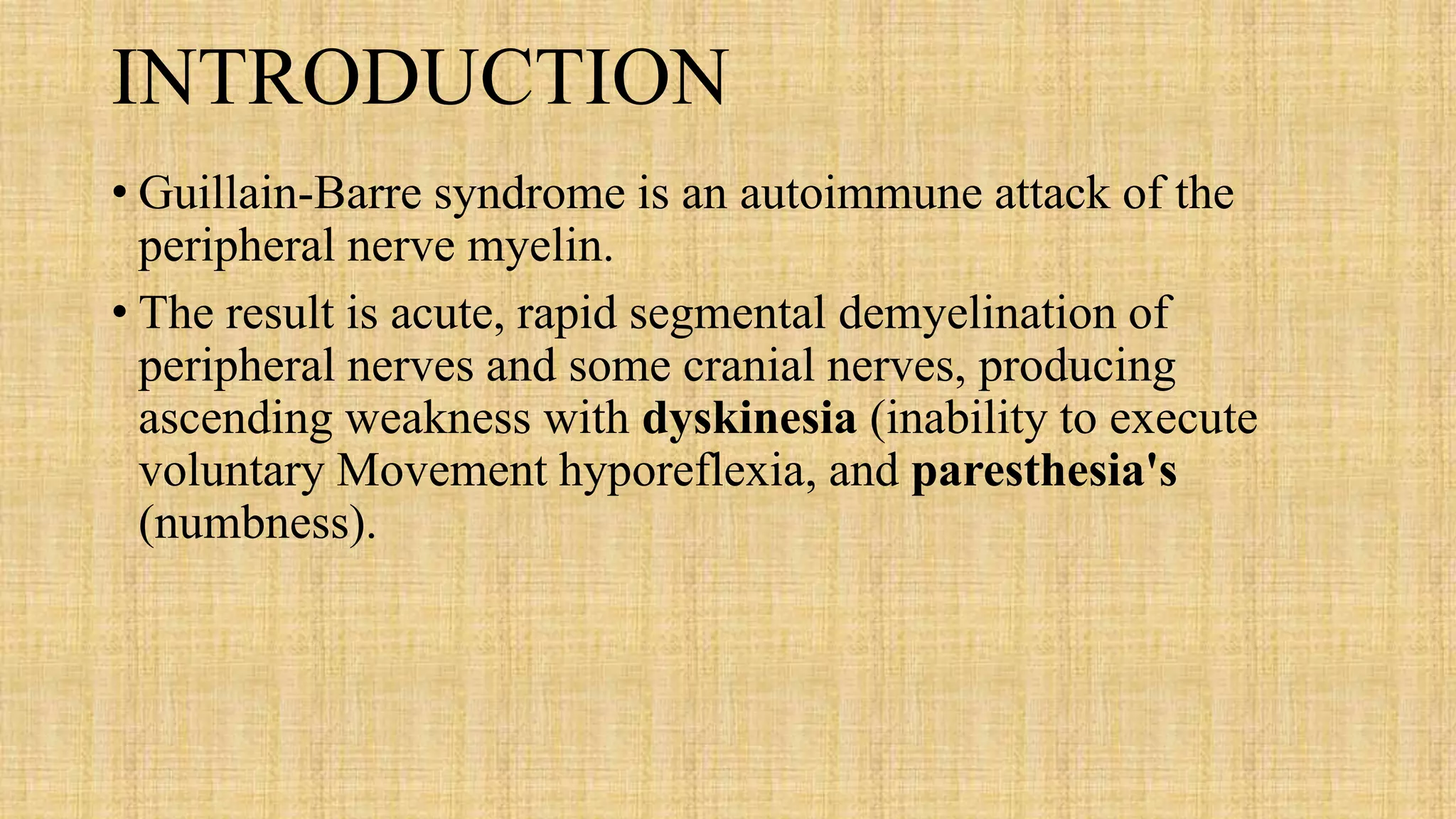 Guillian barre syndrome | PPTX