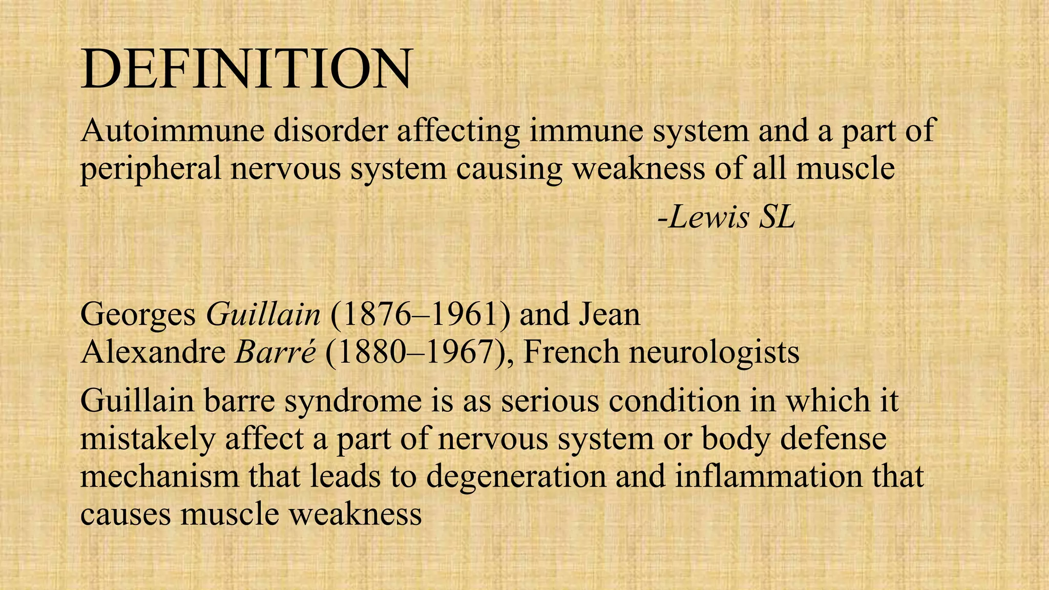 Guillian barre syndrome | PPTX
