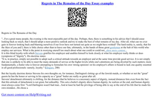 Guilt And Regret Essay | PPT