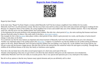 Guilt And Regret Essay | PPT