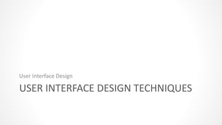 GUI & Modern UI Design | PPT
