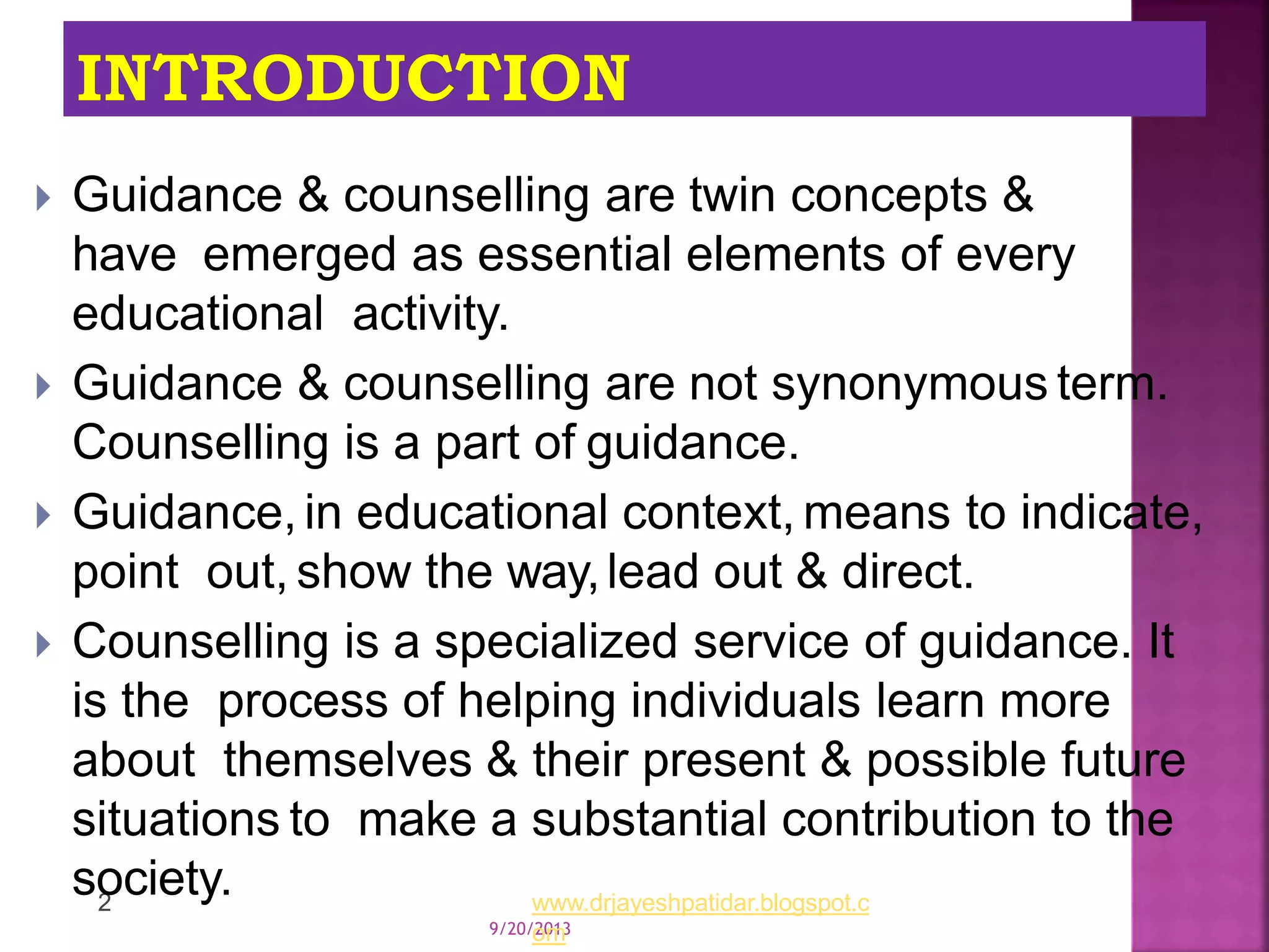 Guindance and counselling | PPTX