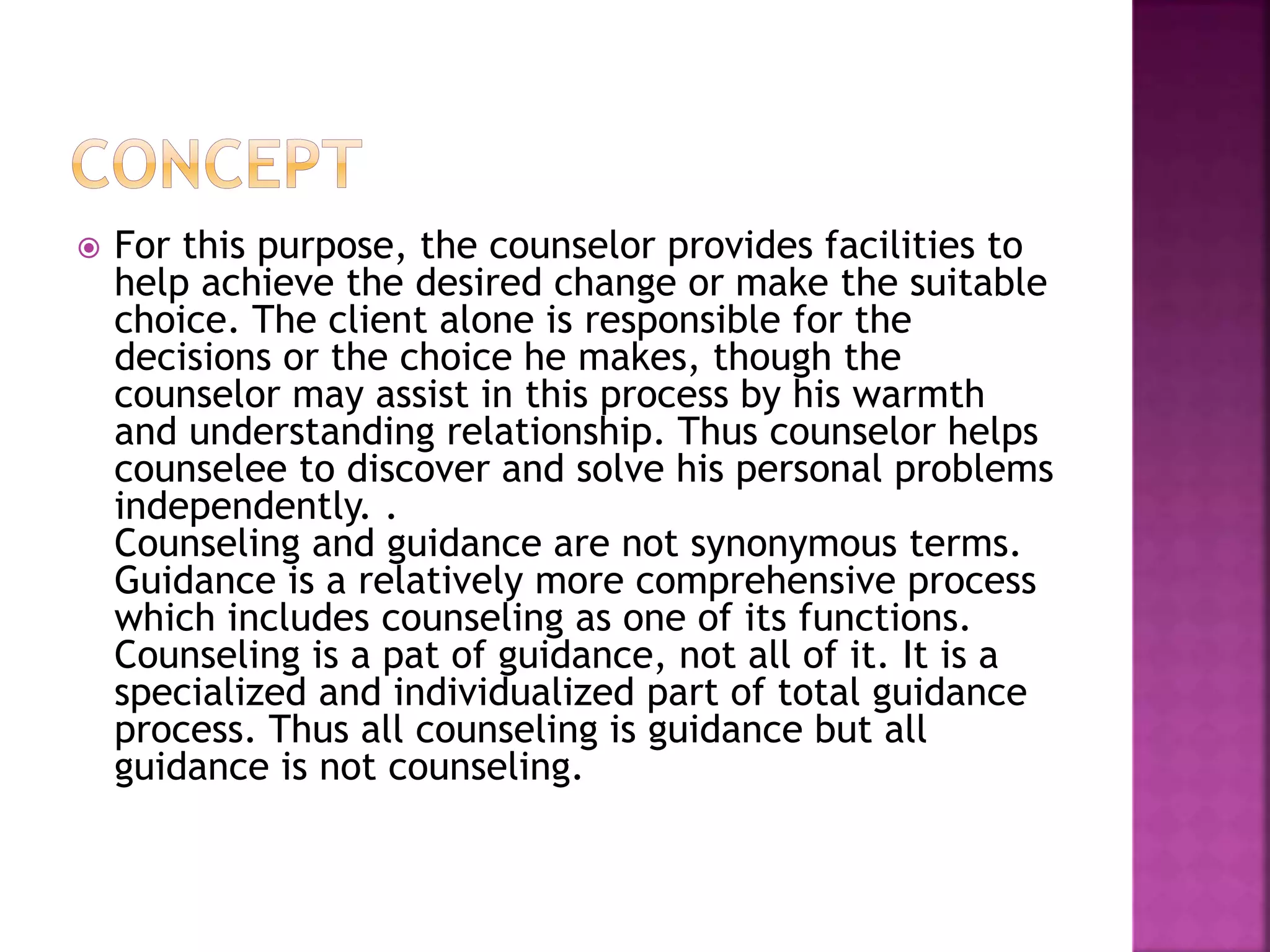Guindance and counselling | PPTX