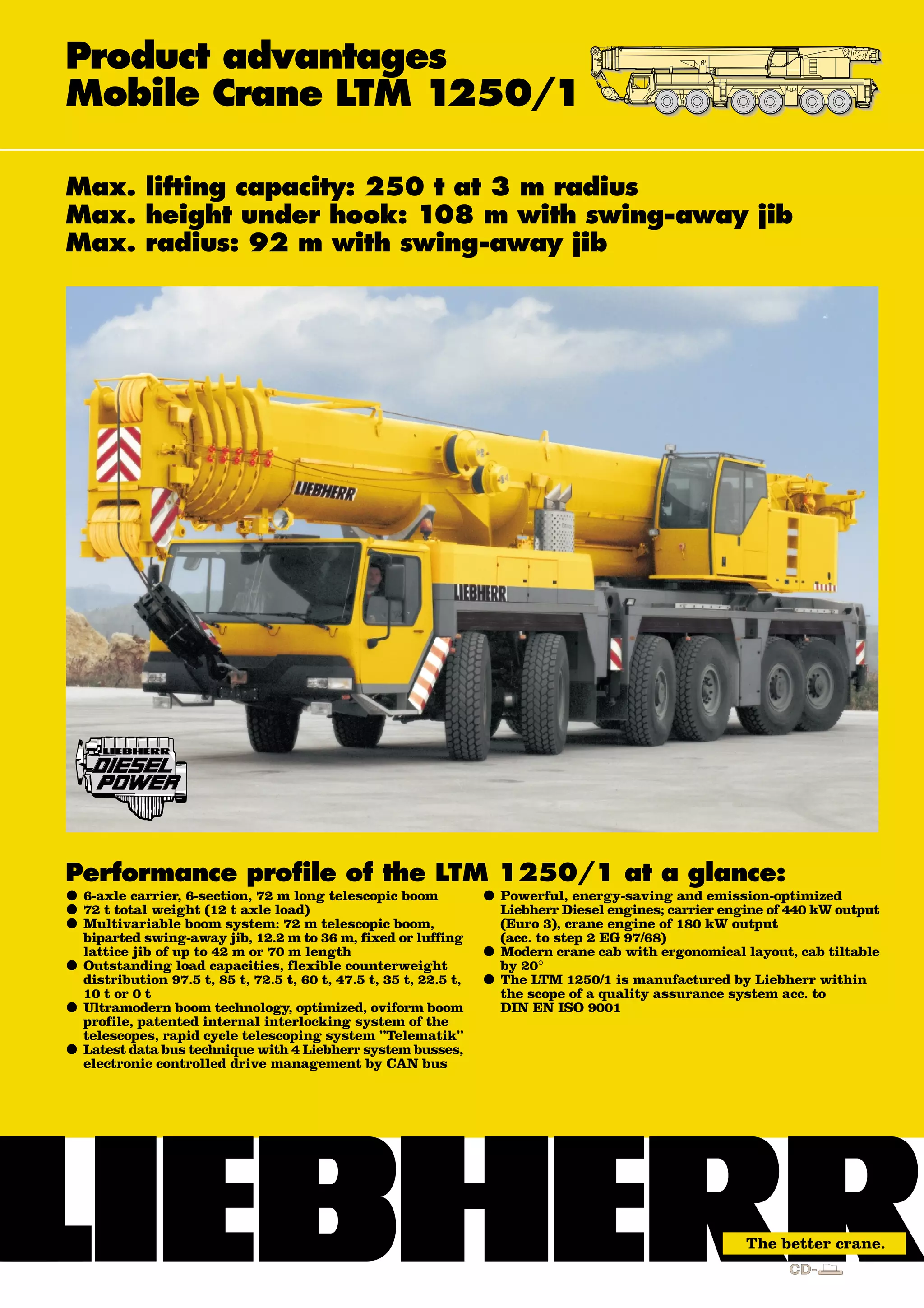 Guindaste liebherr LTM 1250 1 para 250 ton. | PDF