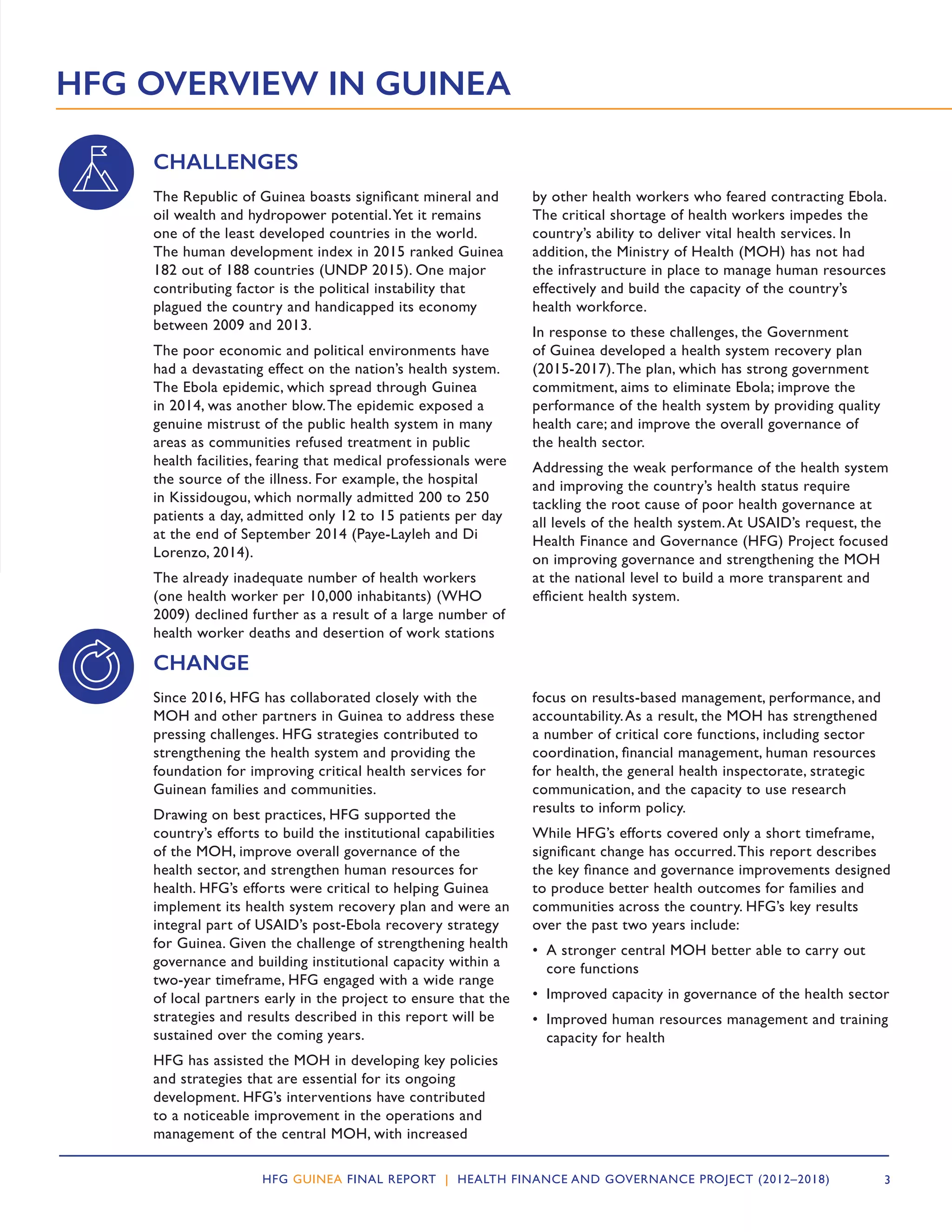 HFG Guinea Final Country Report | PDF | Infectious Diseases | Diseases and Conditions