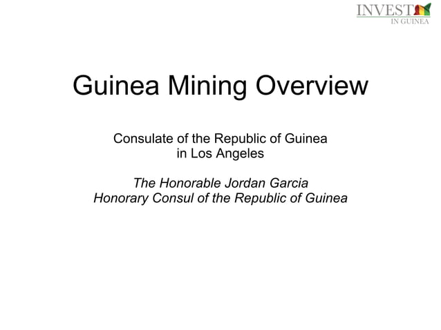 The Republic of Guinea Mining Overview | PDF | Commodities | Economy
