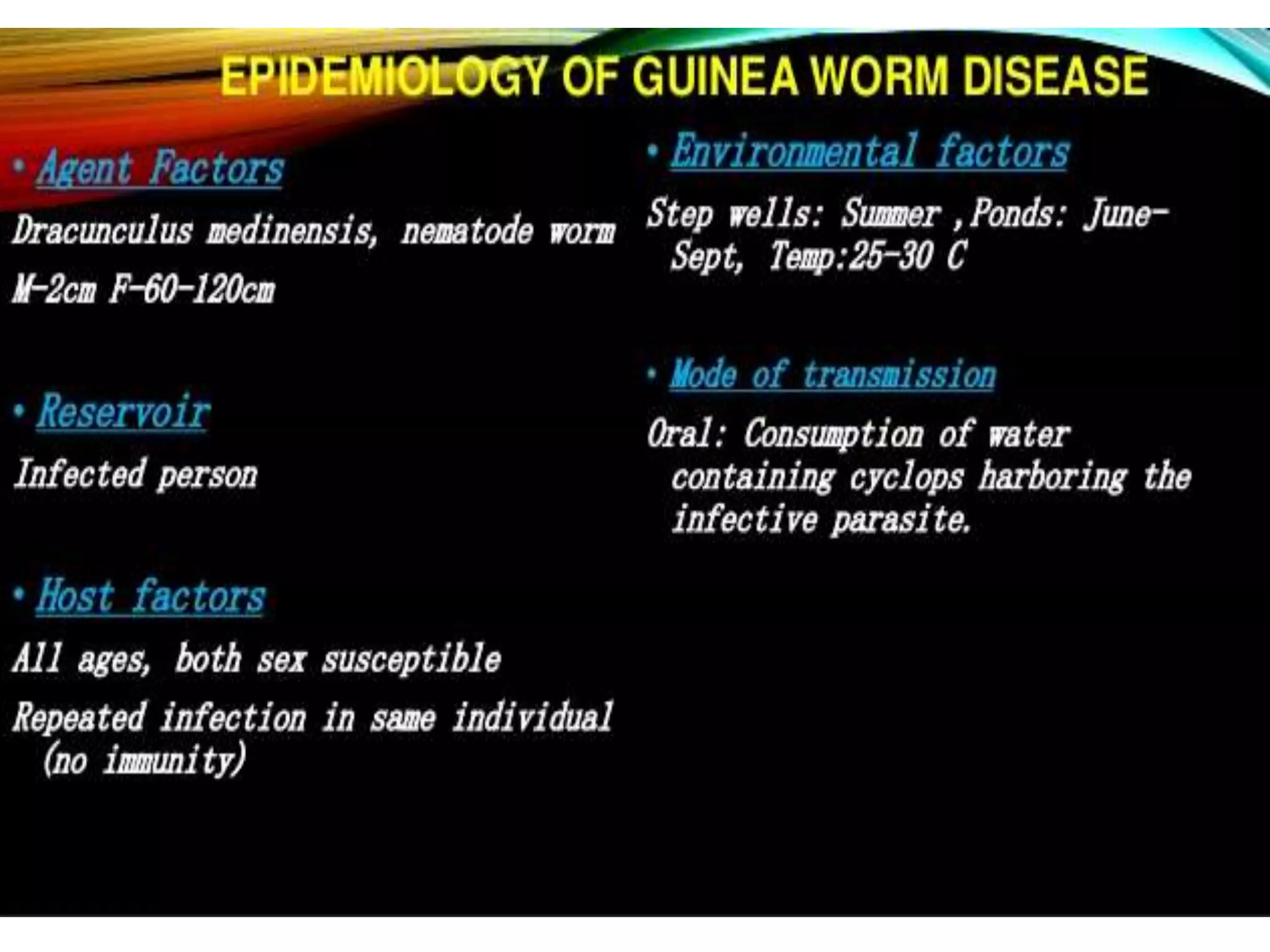 Guinea worm eradication program | PPTX