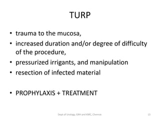 Antibiotics Prophylaxis in genitourinary surgery | PPT