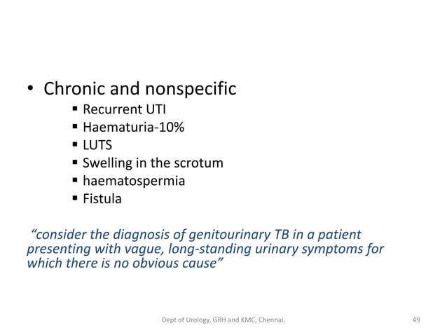 Etiopathogenesis of GUTB | PPT