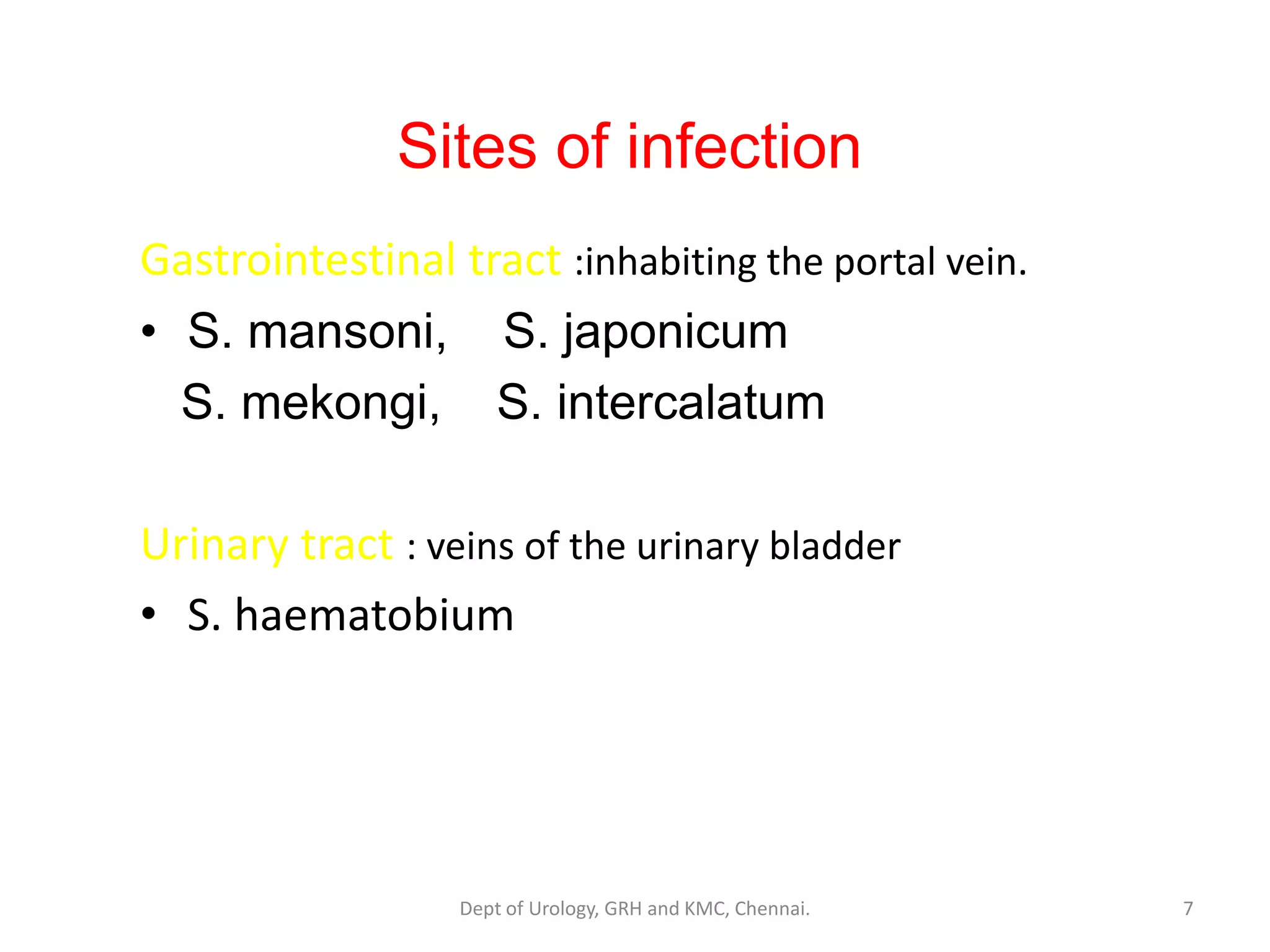 PARASITIC INFECTIONS IN UROLOGYS | PDF