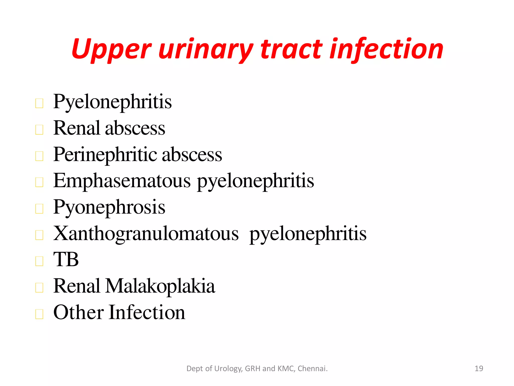 UPPER URINARY TRACT INFECTION | PDF