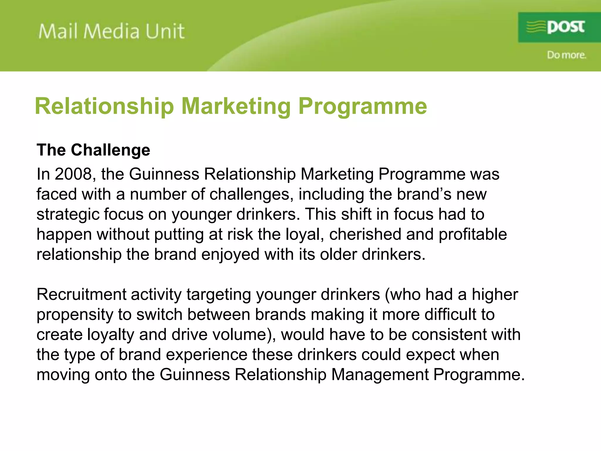 Guinness RM Programme | PPTX