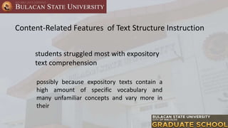 Teaching Reading Report, Text Structure and Readability | PPT
