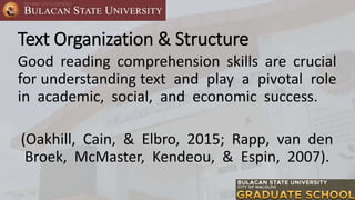 Teaching Reading Report, Text Structure and Readability | PPT
