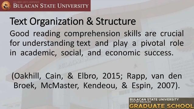 Teaching Reading Report, Text Structure and Readability | PPT