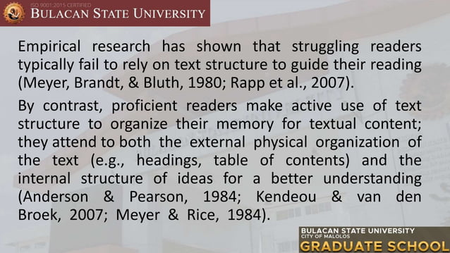 Teaching Reading Report, Text Structure and Readability | PPT