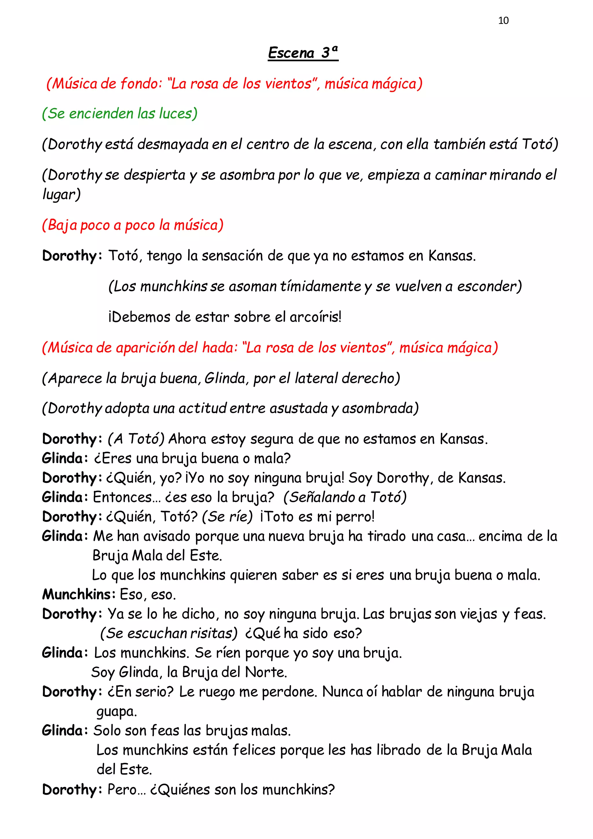 Guion de el mago de oz | DOCX