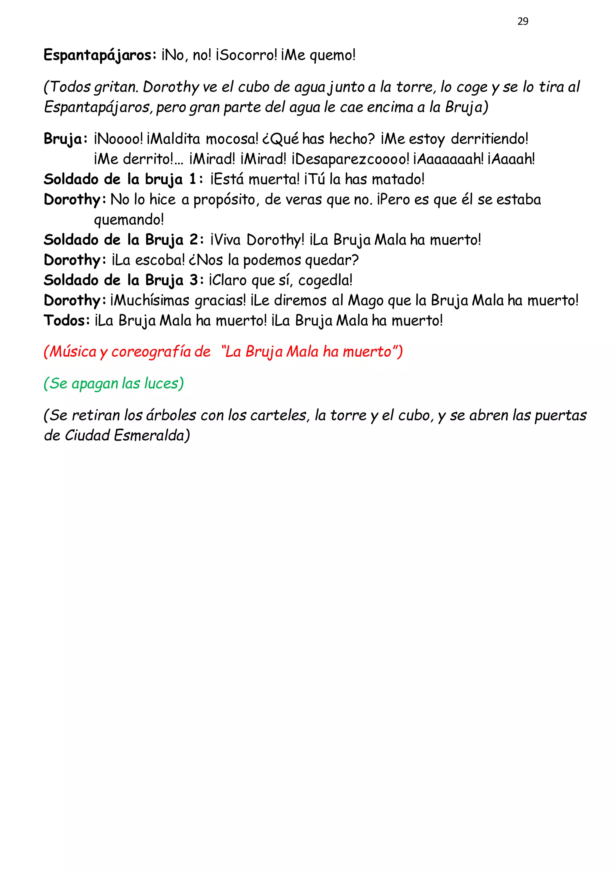 Guion de el mago de oz | DOCX