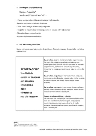 Guião para reportagem | PDF