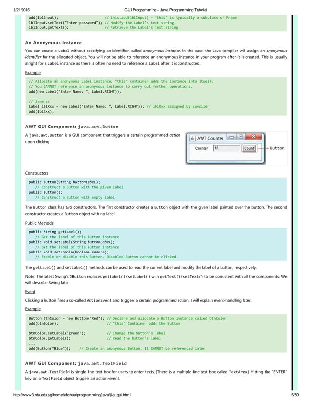GUI JAVA PROG ~hmftj | PDF