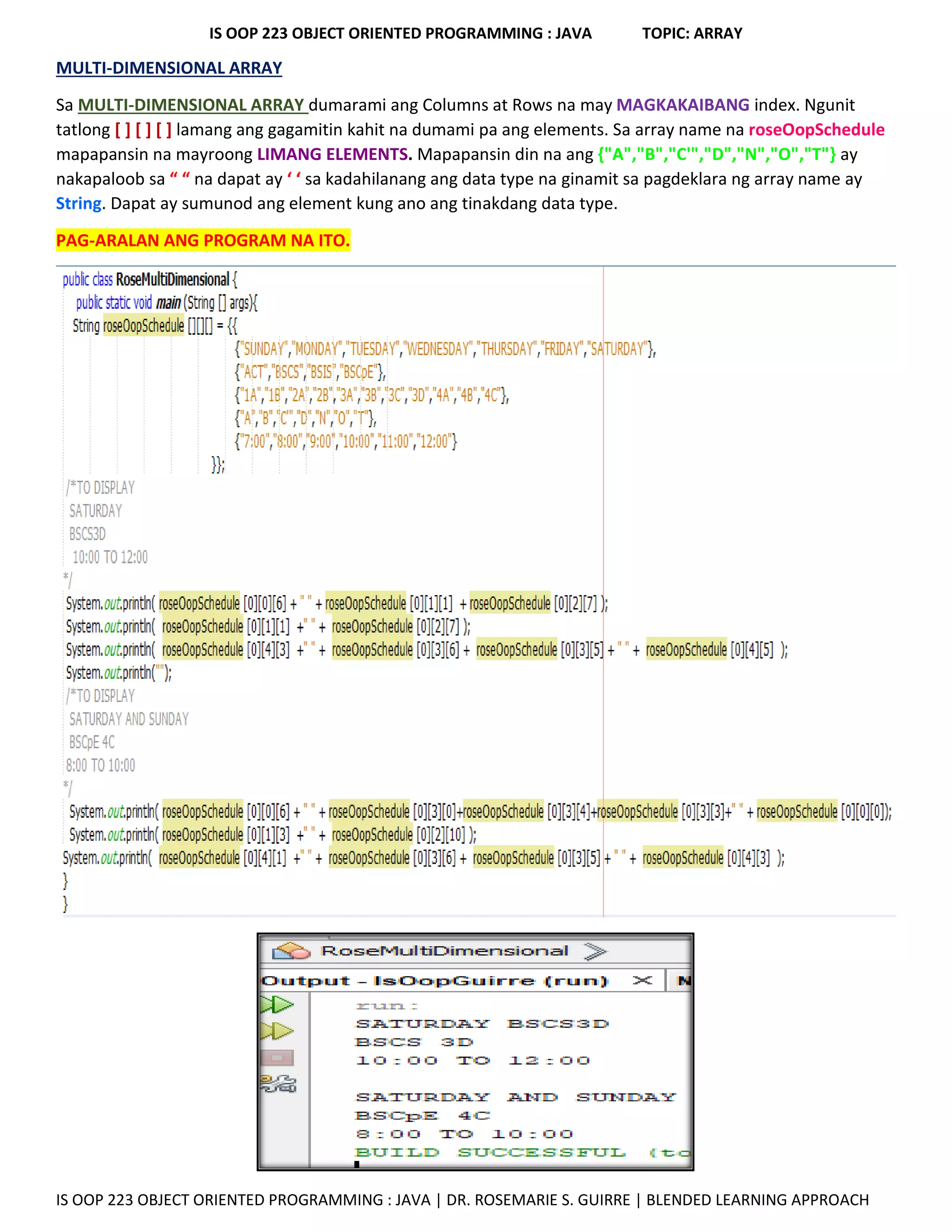 Types of Array | PDF