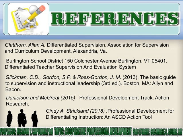 Differentiated Supervision: Cooperative Professional Development | PPT