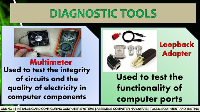 OBTAIN TOOLS, EQUIPMENT AND TESTING DEVICES | PPTX