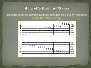 Guitar Warm Up Exersizes | PPT | Musical Instruments | Hobbies & Interests