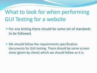GUI Testing | PPTX