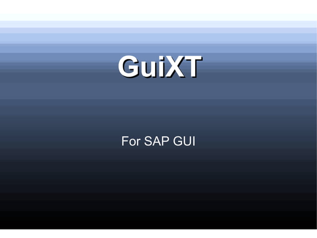 Gui XT presentation | PPT