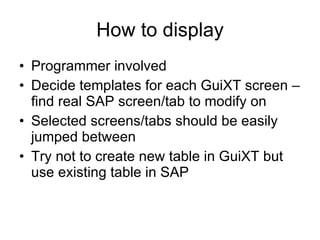 Gui Xt Presentation for SAP | PPT