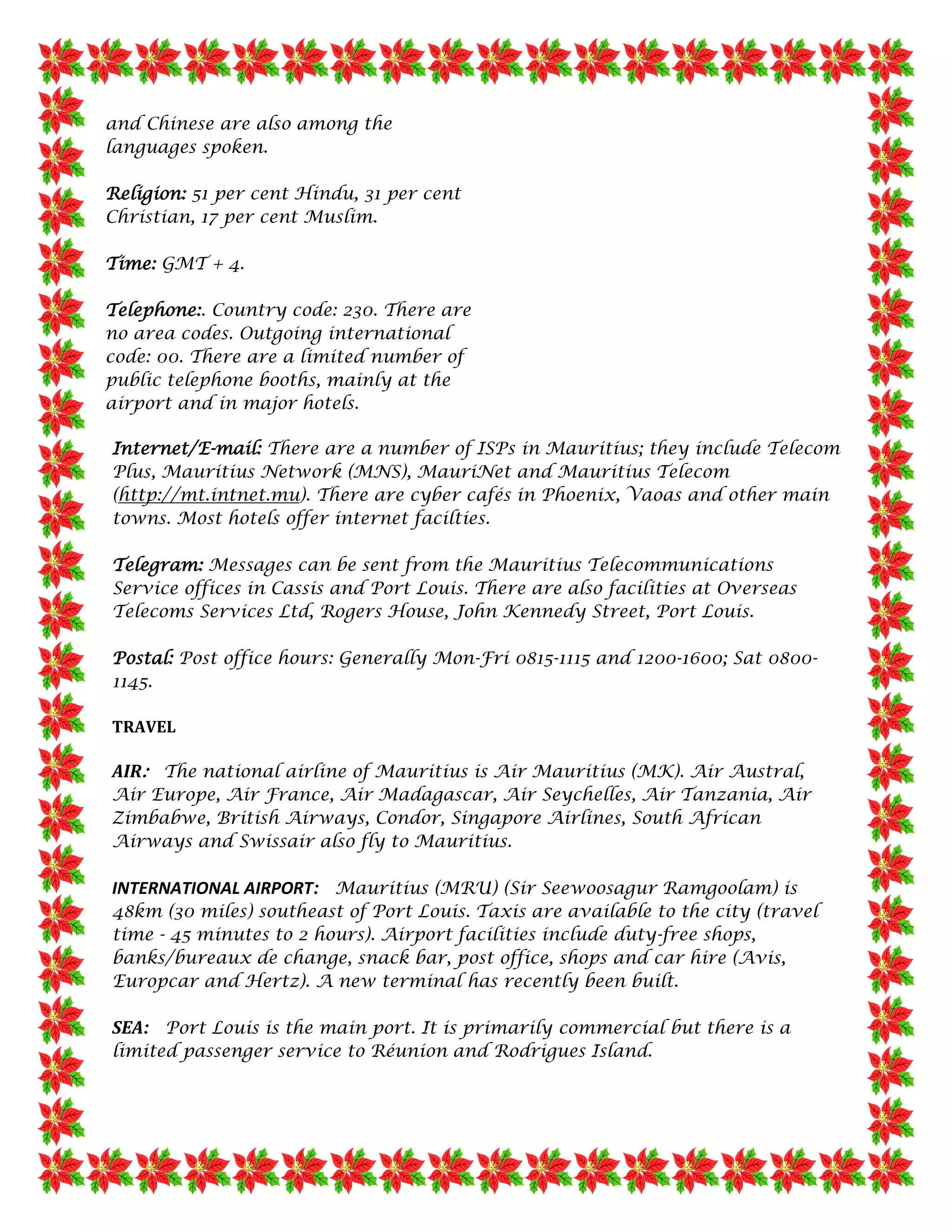 Gujarat and mauritius | DOCX