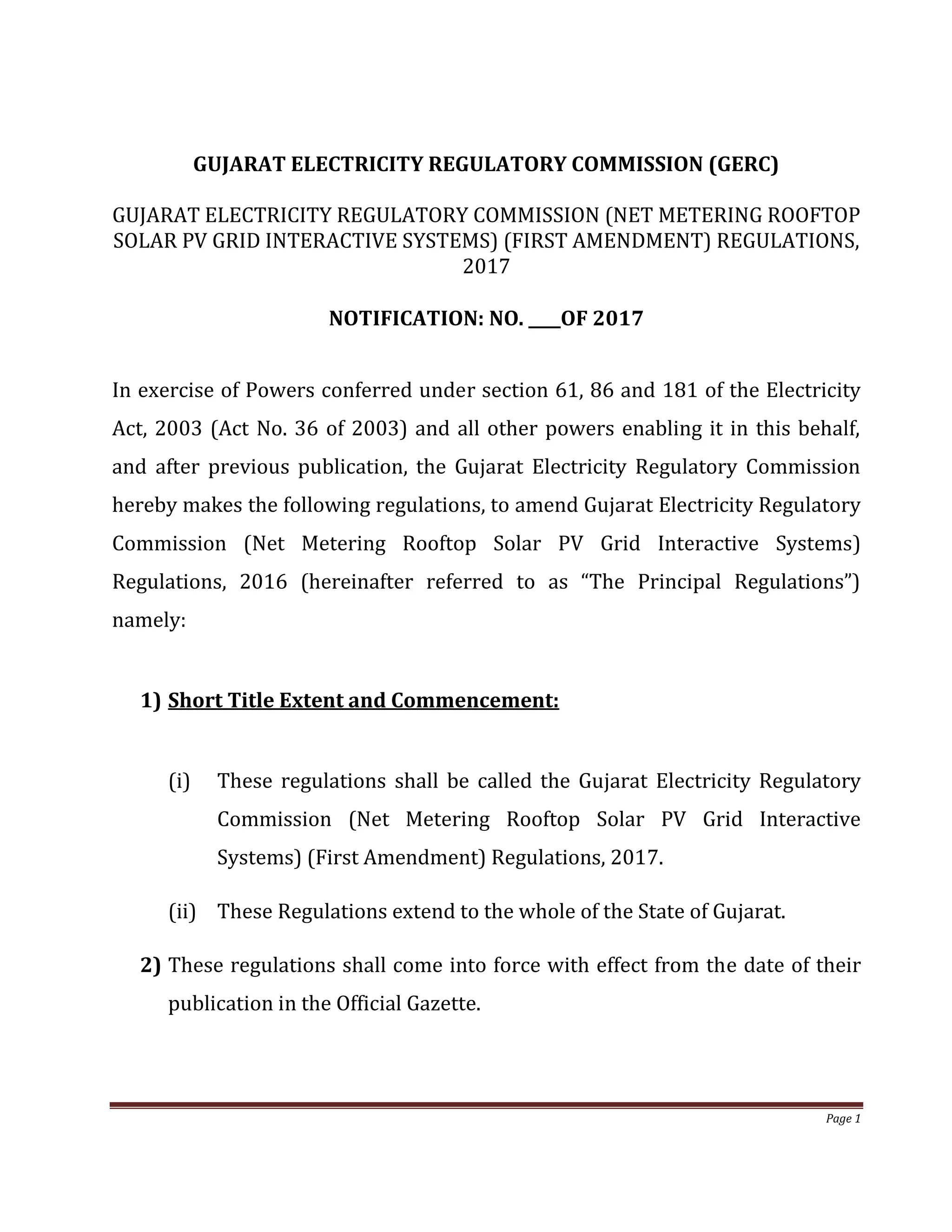 Gujarat electricity regulatory commission | PDF