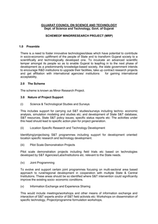 Gujcost mrp-scheme-final | PDF