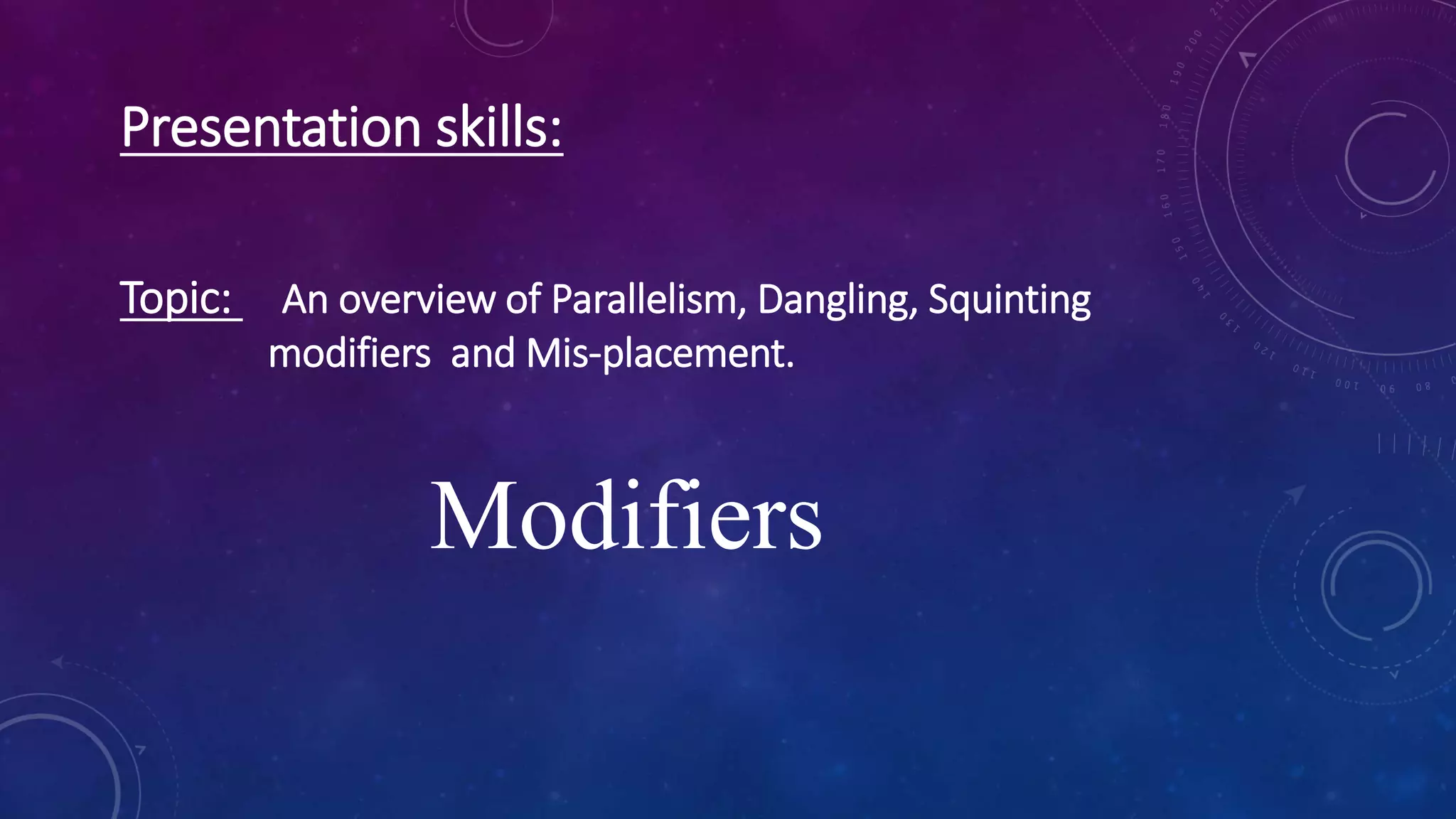 Modifiers | PPT