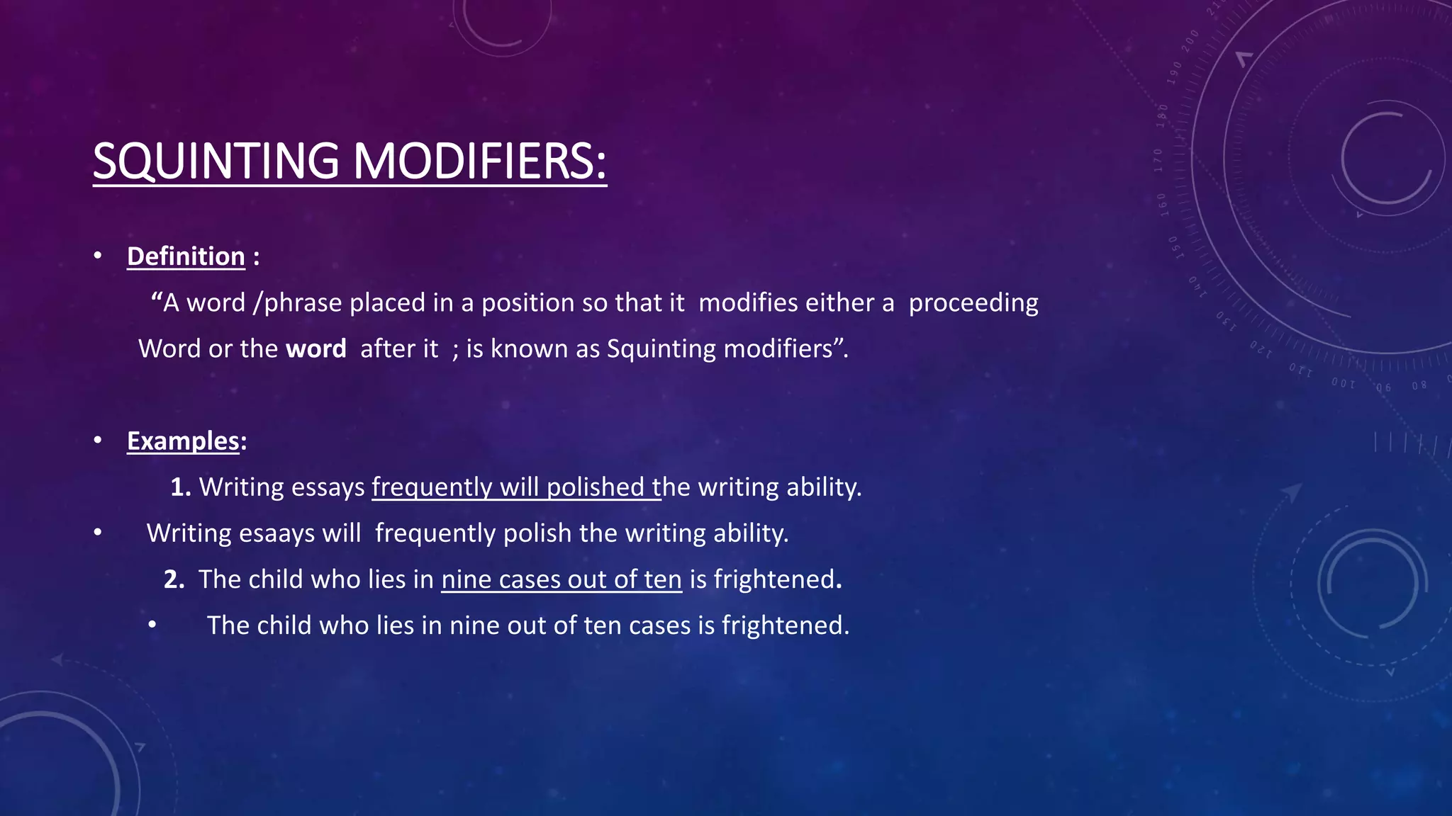 Modifiers | PPT