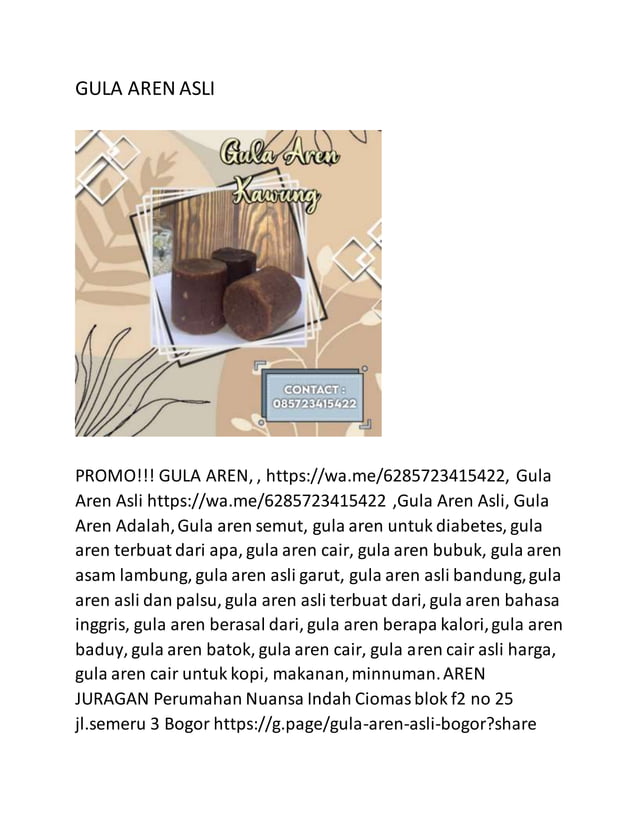 Gula aren asli5 | PDF