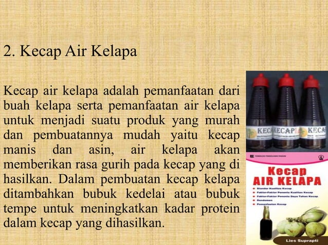 Gula kristal gula merah dan produk turunan kelapa lainnya | PPTX