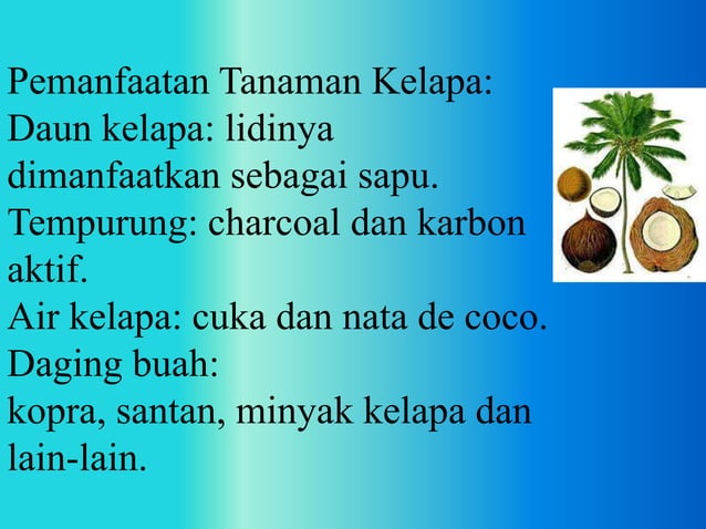 Gula kristal gula merah dan produk turunan kelapa lainnya | PPTX