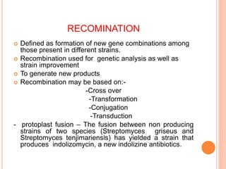 strain improvement and preservation | PPTX