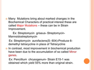 strain improvement and preservation | PPTX