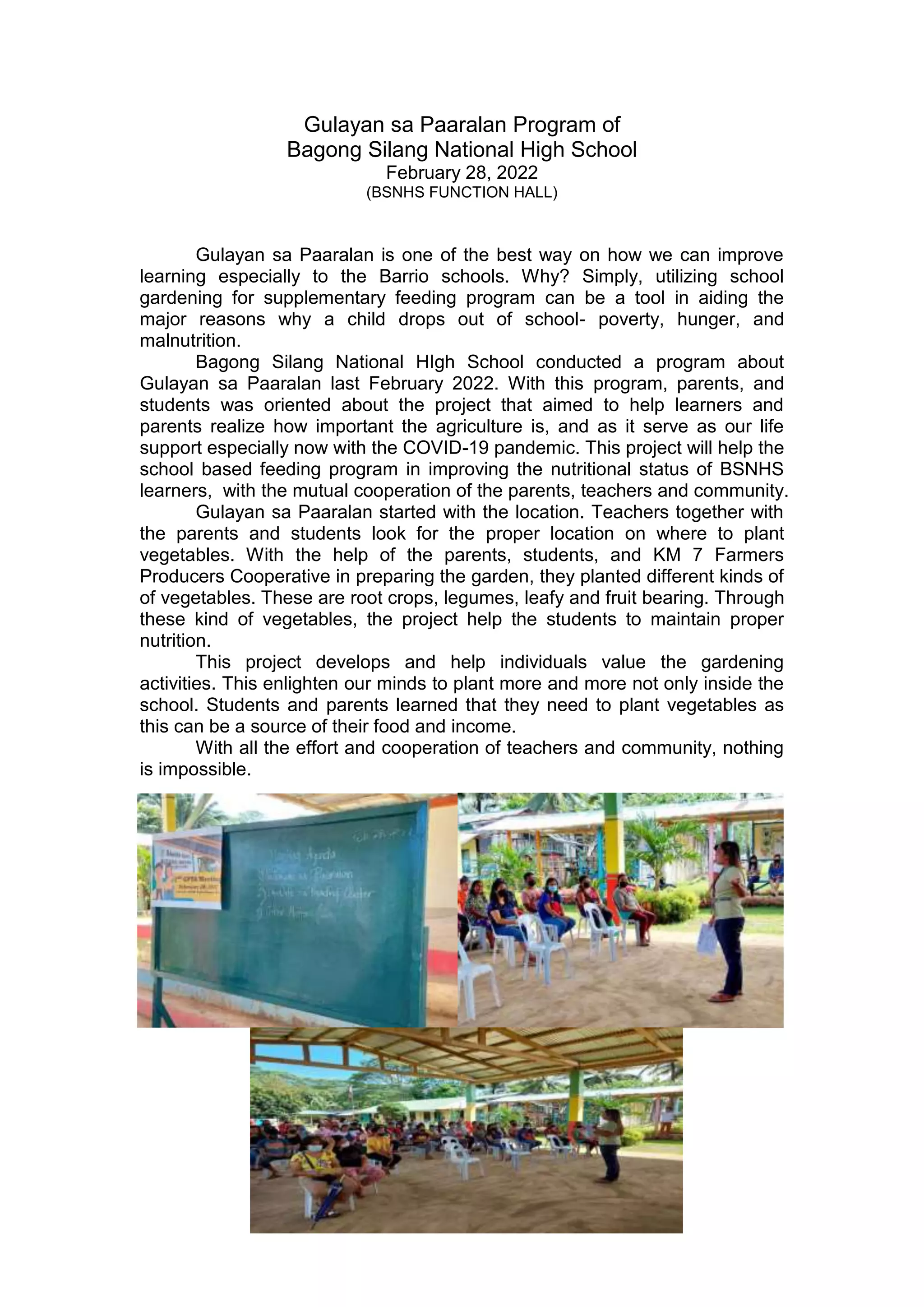 Gulayan sa Paaralan Program of.docx