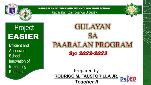 GULAYAN SA PARALAN.pptx | Secondary Education | Education