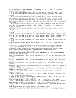 Gulen Movement Clinton Campaign Donors | DOCX