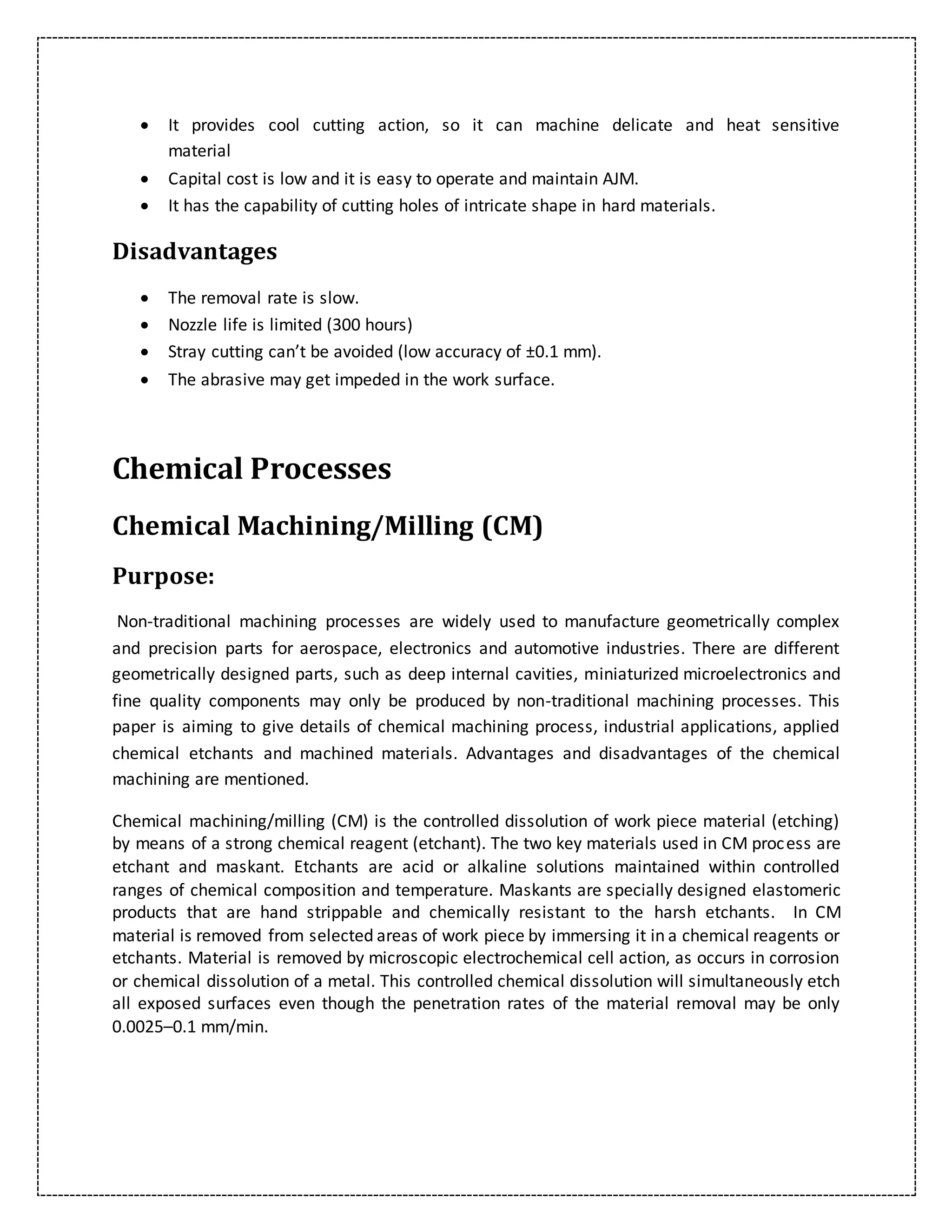 Non-traditional manufacturing processes | DOCX