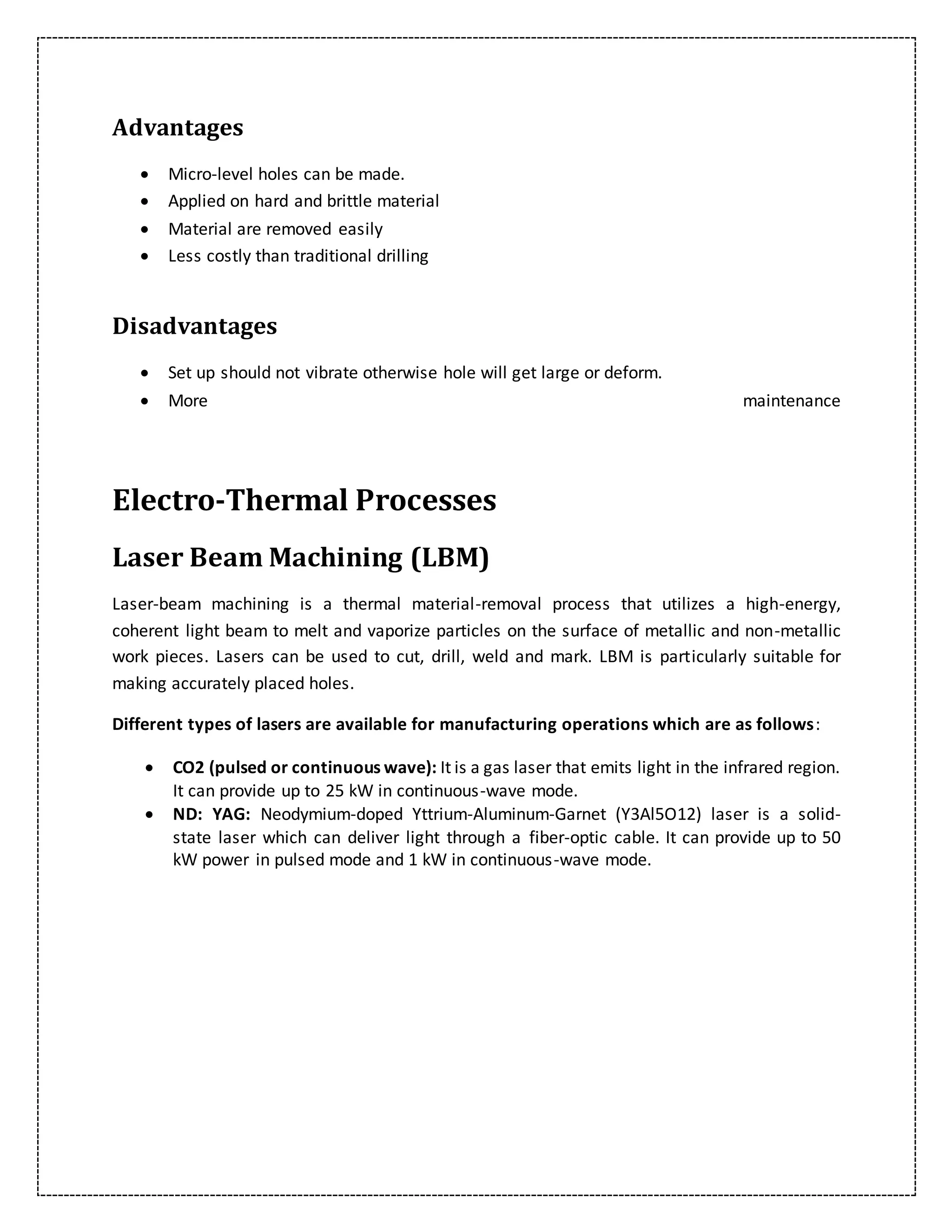 Non-traditional manufacturing processes | DOCX