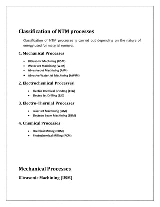 Non-traditional manufacturing processes | DOCX