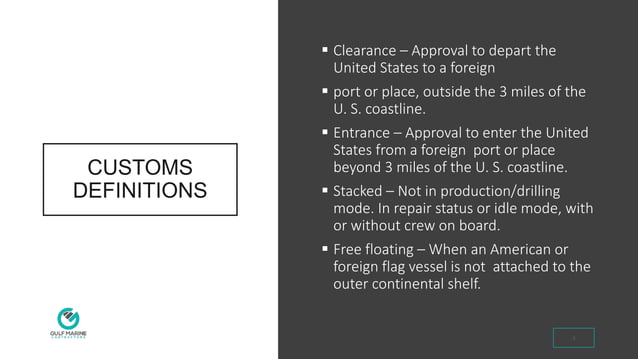 US Customs Vessel Entry / Clearance Requirements | PDF
