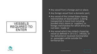US Customs Vessel Entry / Clearance Requirements | PDF